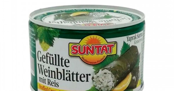Suntat Stuffed Grape Leaves with Rice 400 G - SUNTAT - SAMA FOODS ...